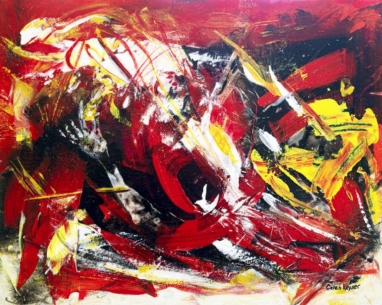 Covid Fever Dream Painting by Caren Keyser | Saatchi Art