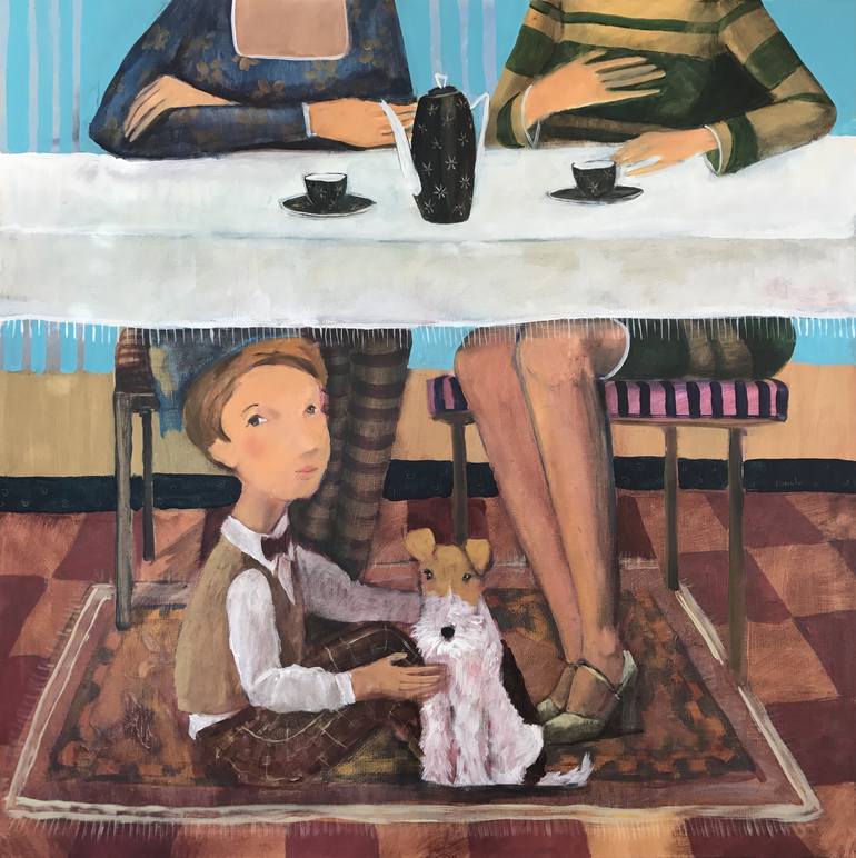 Visit Painting by Ponchi Armen | Saatchi Art