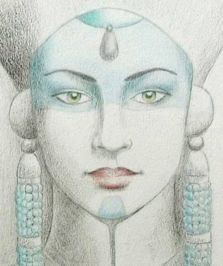 The Sibyl of the North Drawing by Roselyne Cepko | Saatchi Art