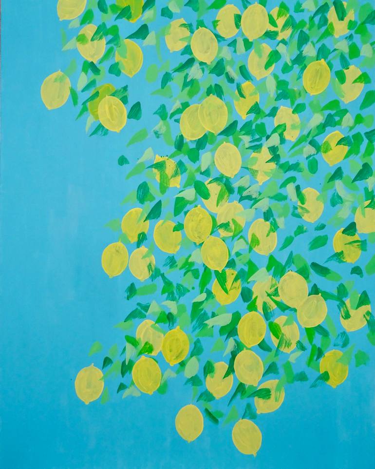 Lemon Tree, Blue Sky Painting by Andy Shaw | Saatchi Art