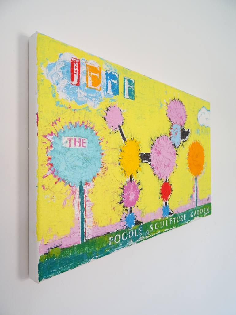 Jeff Koons the Poodle Sculpture Garden Painting by Andy Shaw | Saatchi Art