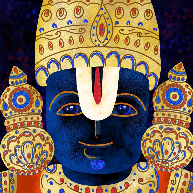 Tirupati Perumal Art Digital by Meenu Chan | Saatchi Art