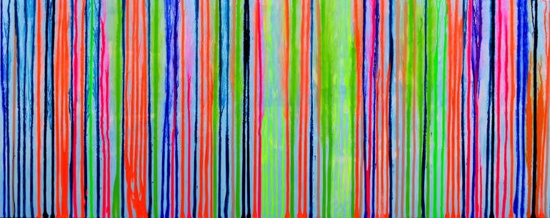 Large Painting - Feeling Good 11 - 150x60 cm, Abstract Painting, Modern ...