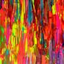 Happy Gypsy Girl Dancing Around the Fire 5 - Large Abstract Painting ...