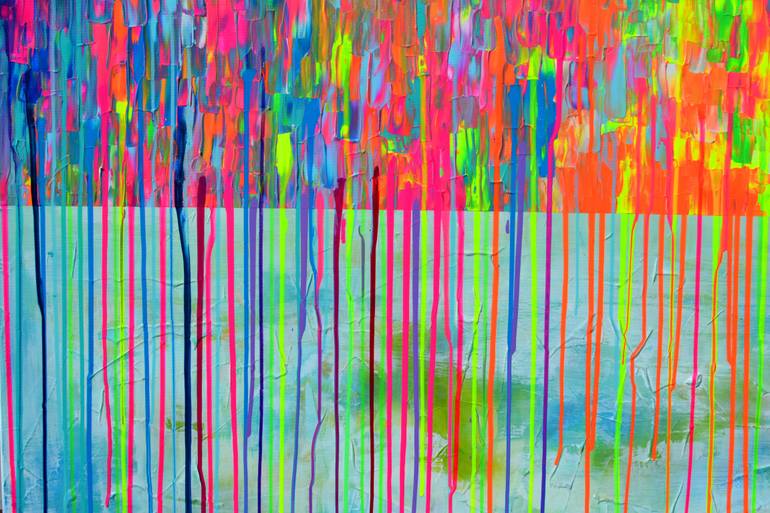Rainbow Clouds - Rainbow Rain Painting by SOOS TIBERIU | Saatchi Art