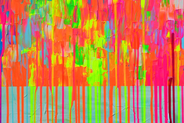 Rainbow Clouds - Rainbow Rain Painting by SOOS TIBERIU | Saatchi Art