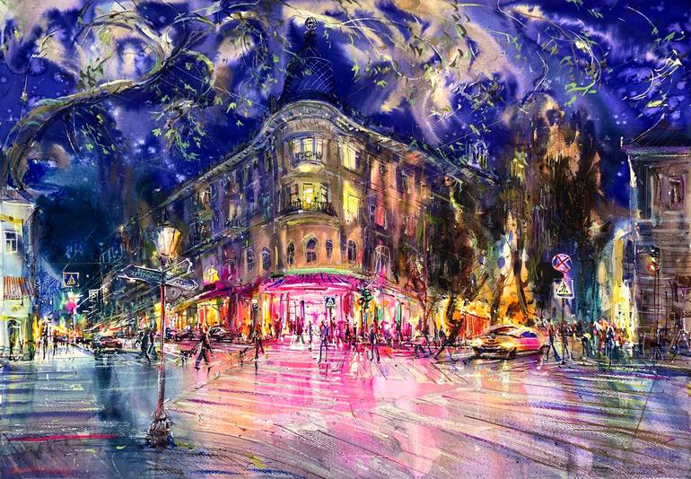 Crossroads Painting by Prunk Fox | Saatchi Art