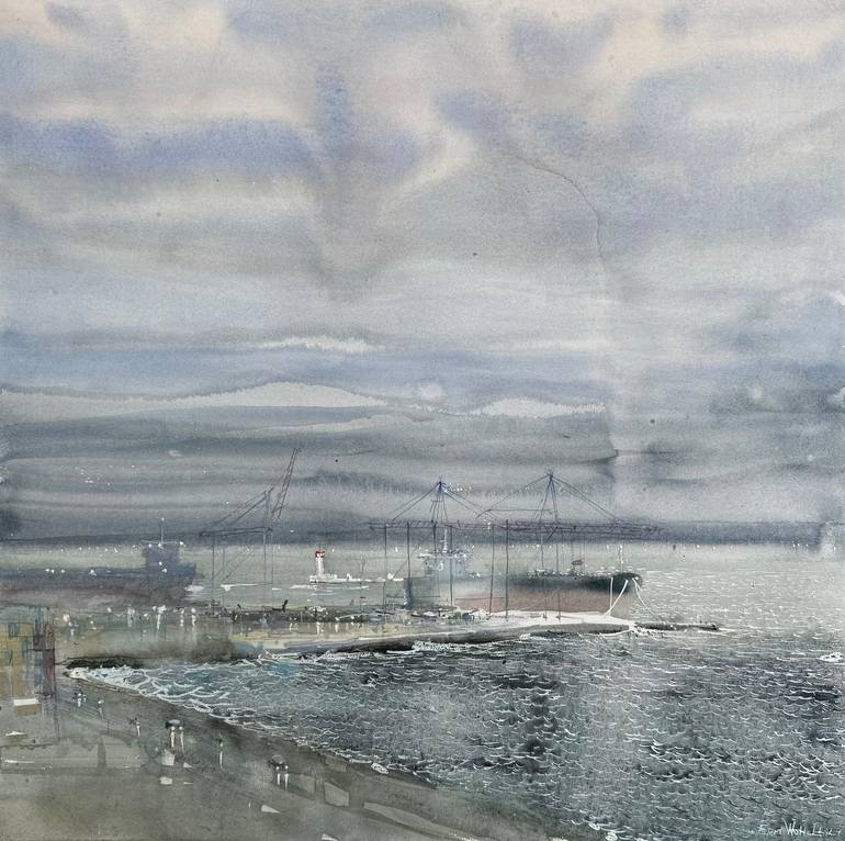 Port Painting by Prunk Fox | Saatchi Art