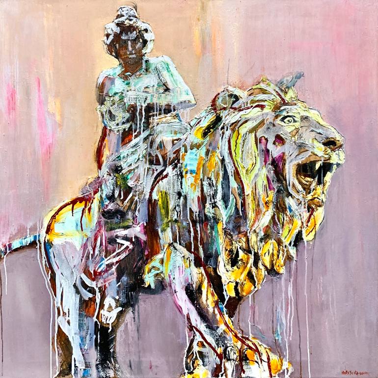 Lion, Massimo Painting by Prunk Fox | Saatchi Art