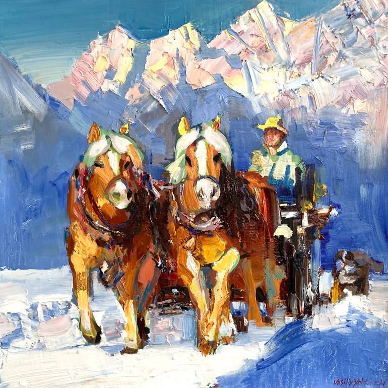 Horseback riding Painting by Prunk Fox | Saatchi Art