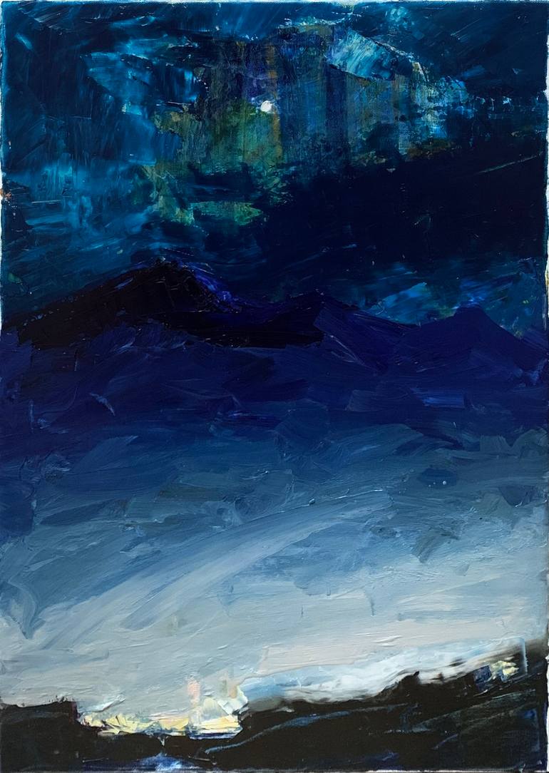 The moon is rising Painting by Prunk Fox | Saatchi Art