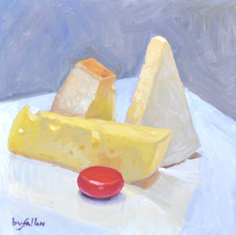 Asiago, Parmesan, Jarlsberg & Babybel. Painting by Bernard Fallon ...