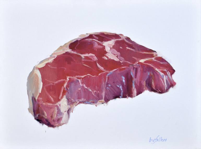 Meatscape: New York Steak Painting by Bernard Fallon | Saatchi Art