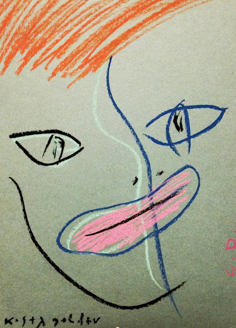 The Face Of Mood / лицо моды Drawing by kostya goldtv Mitenev | Saatchi Art