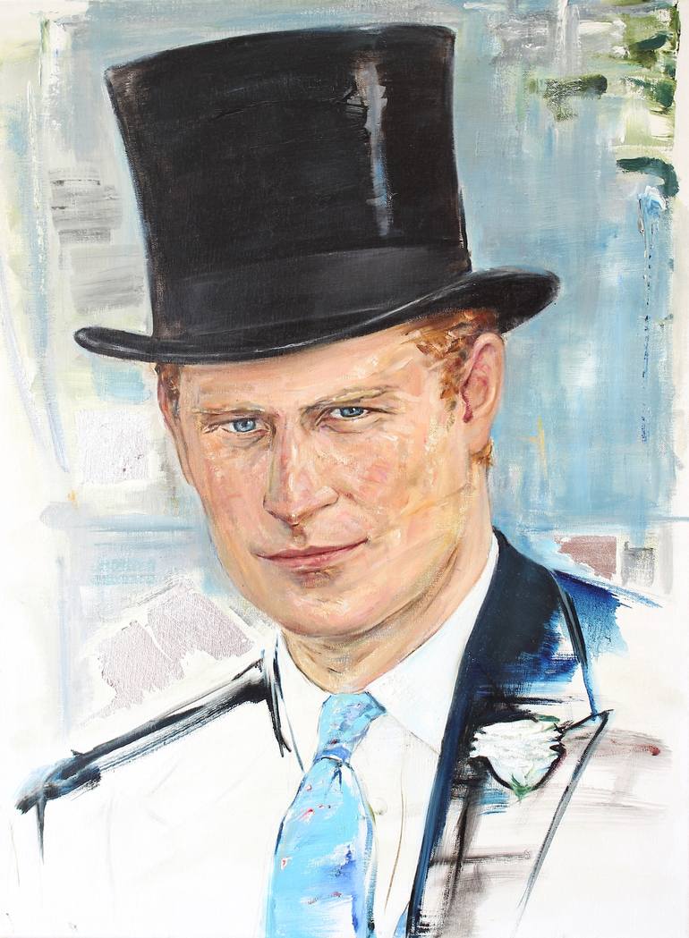 Portrait of Prince Harry Painting by Olga Sweet | Saatchi Art