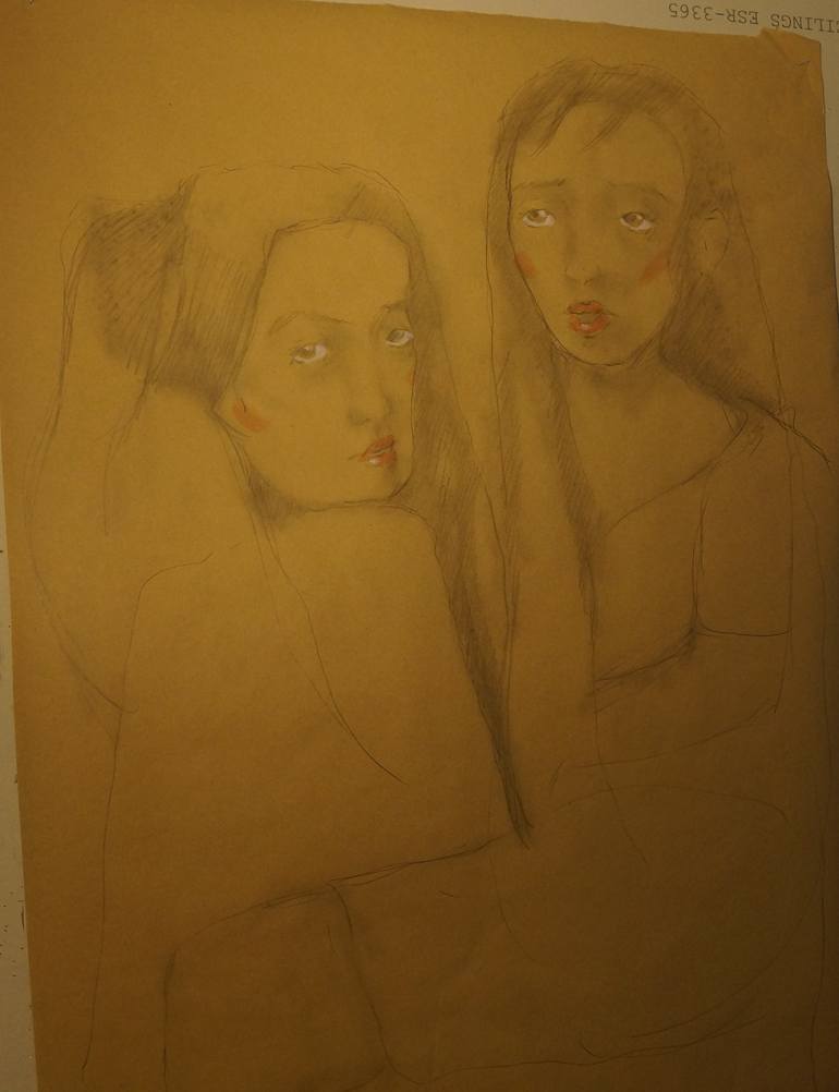 to girls Drawing by tony lin | Saatchi Art