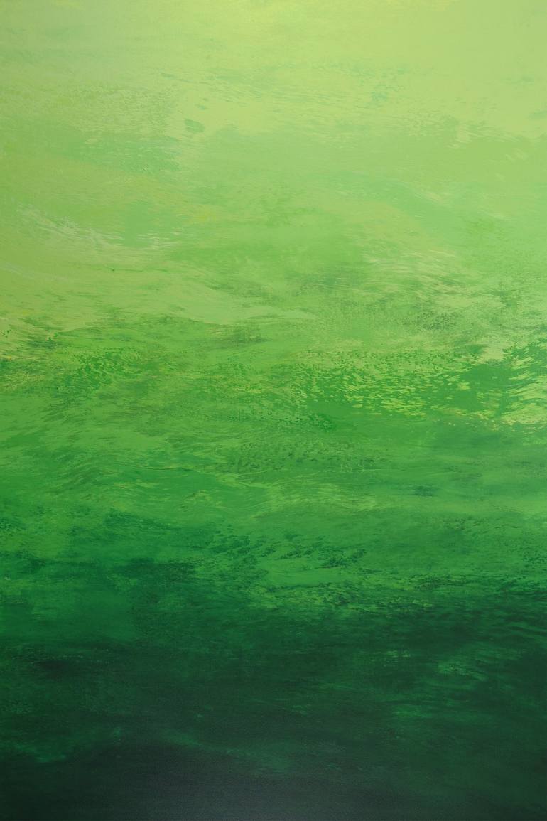 Greens of Nature - Color Field Abstract Painting by Suzanne Vaughan ...