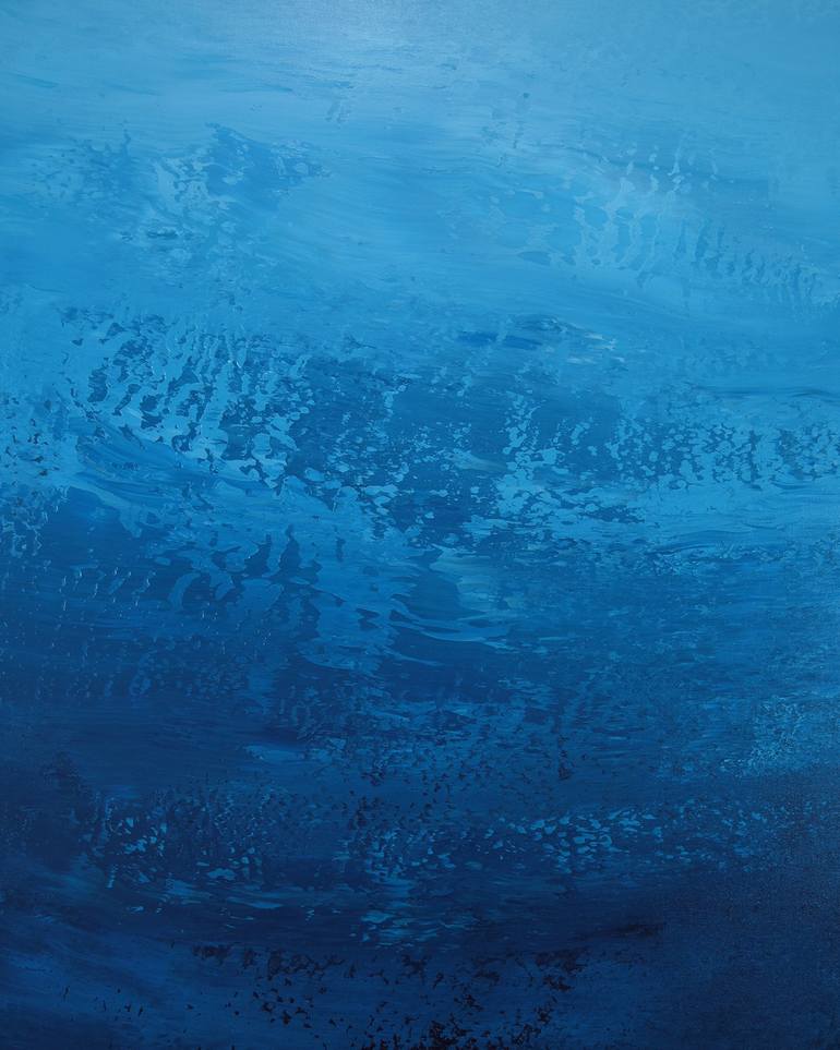 Flowing Blue - Color Field Abstract Painting by Suzanne Vaughan ...