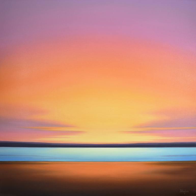 Glorious Sunset - Abstract Landscape Painting by Suzanne Vaughan ...