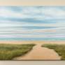 Sandy Path - Blue Sky Seascape Painting by Suzanne Vaughan | Saatchi Art