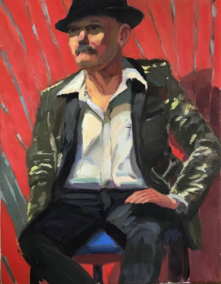 Shiny Suit Painting by Carole Nataf | Saatchi Art