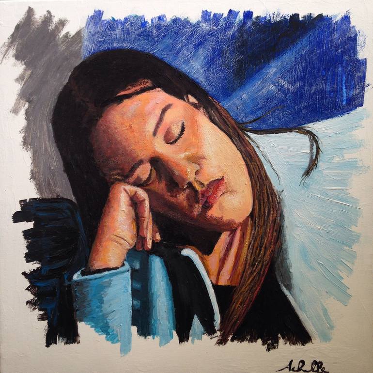 Dormiente (Sleepy) Painting by Achille Chiarello | Saatchi Art