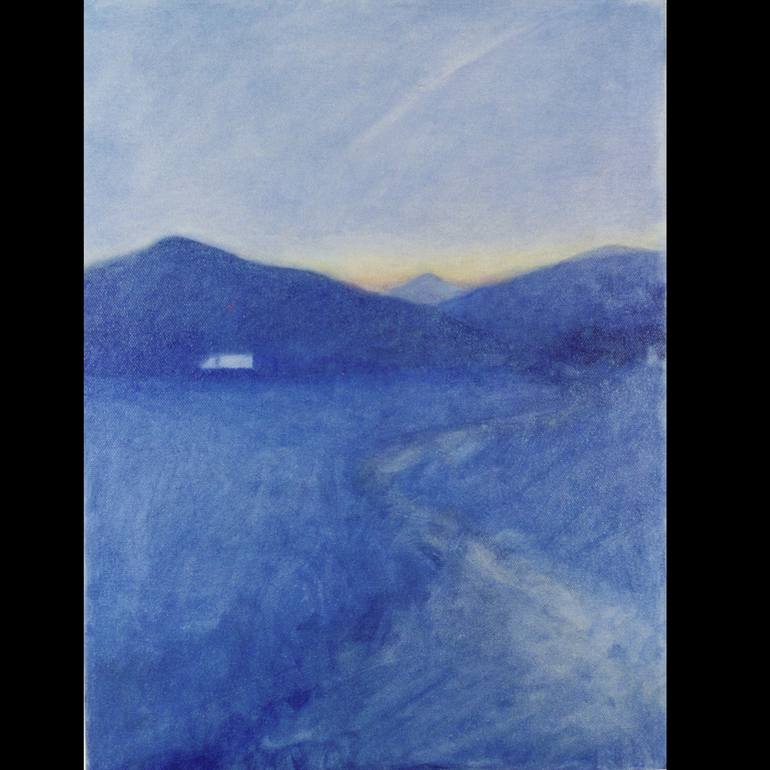 Tractor Trailer Truck At Dusk 2001 Painting by Sigrid Lium | Saatchi Art