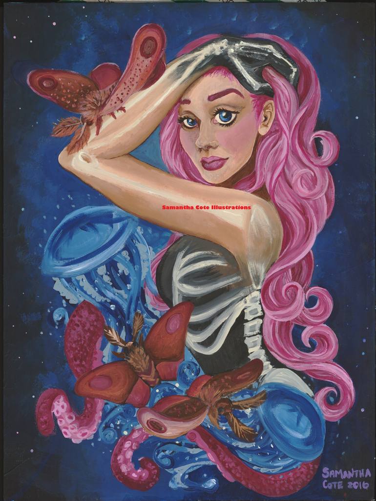 Degeneration Pink Painting by Samantha Danielle | Saatchi Art