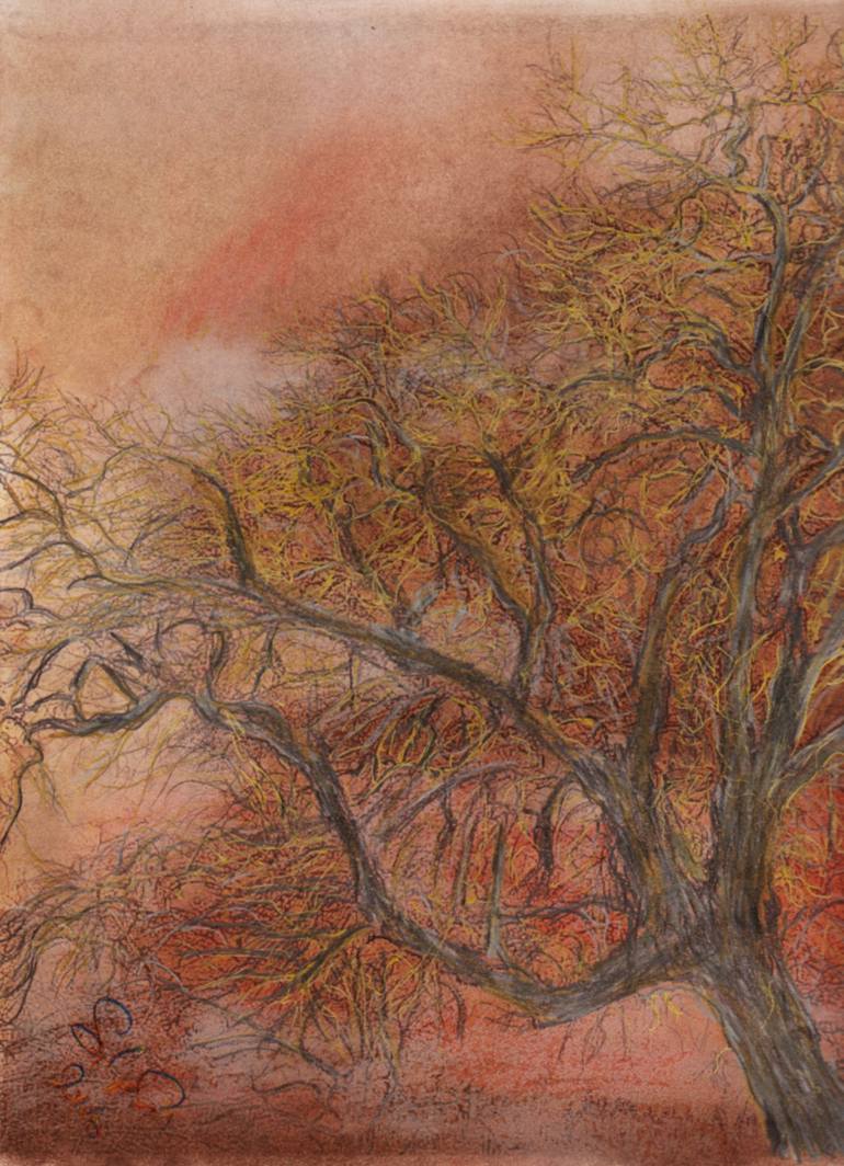 The gold and silver Tree of Hope Drawing by Szilagyi Szilard | Saatchi Art