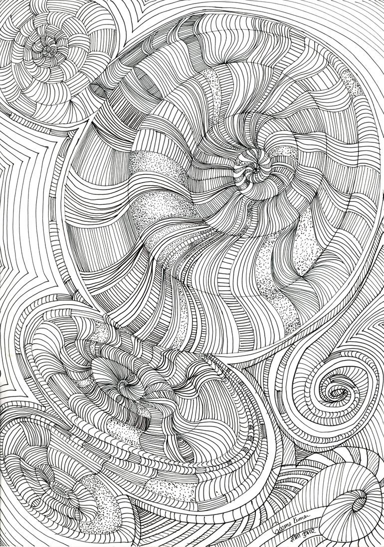 Manthan (Churning) Drawing by Seema Kumar | Saatchi Art