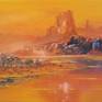 Valley Sunset Painting by Michael Nicholson | Saatchi Art