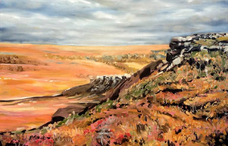 Golden Landscape Painting by Michael Nicholson | Saatchi Art