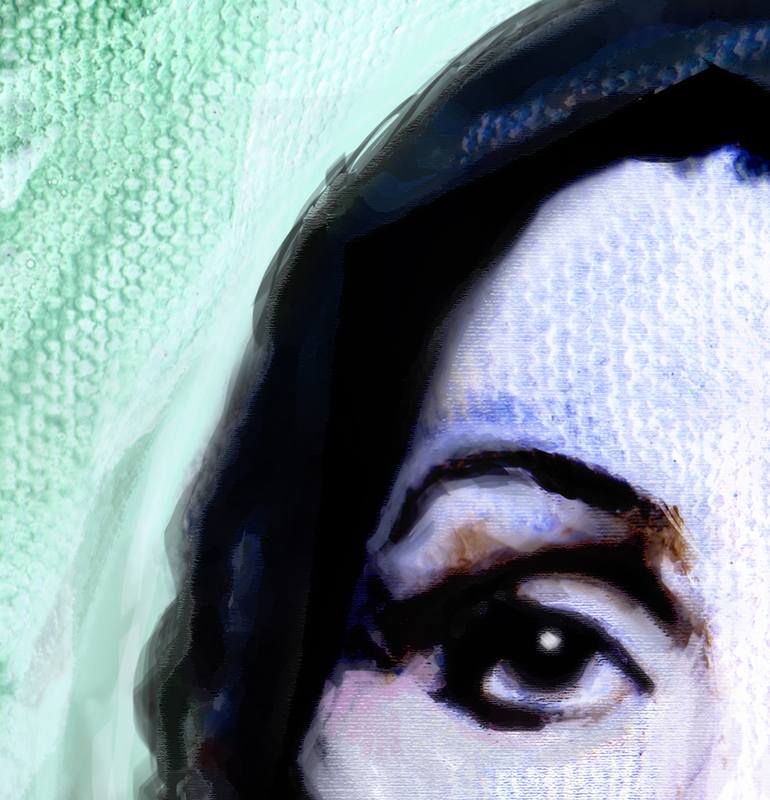 Original Acrylic Painting of Young Cher with Black Cat Painting by ...