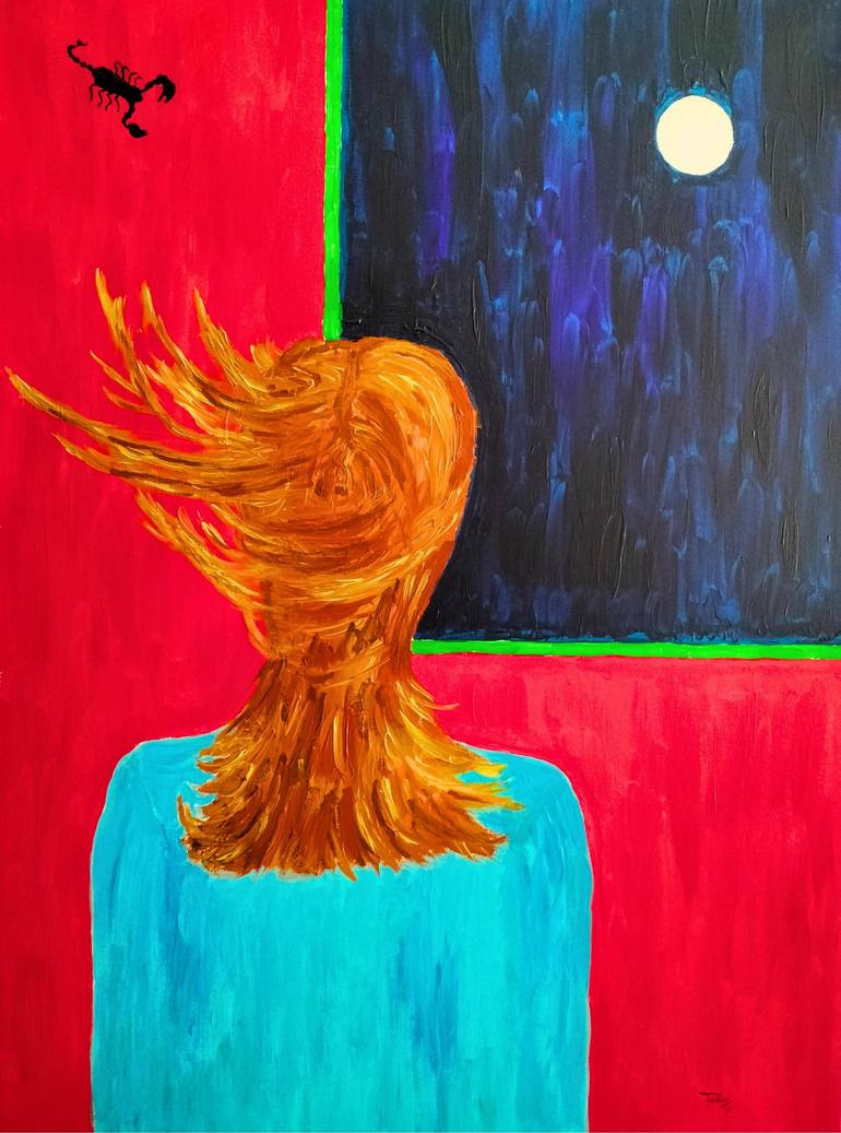 Woman at the window Painting by Tullio Mesi | Saatchi Art