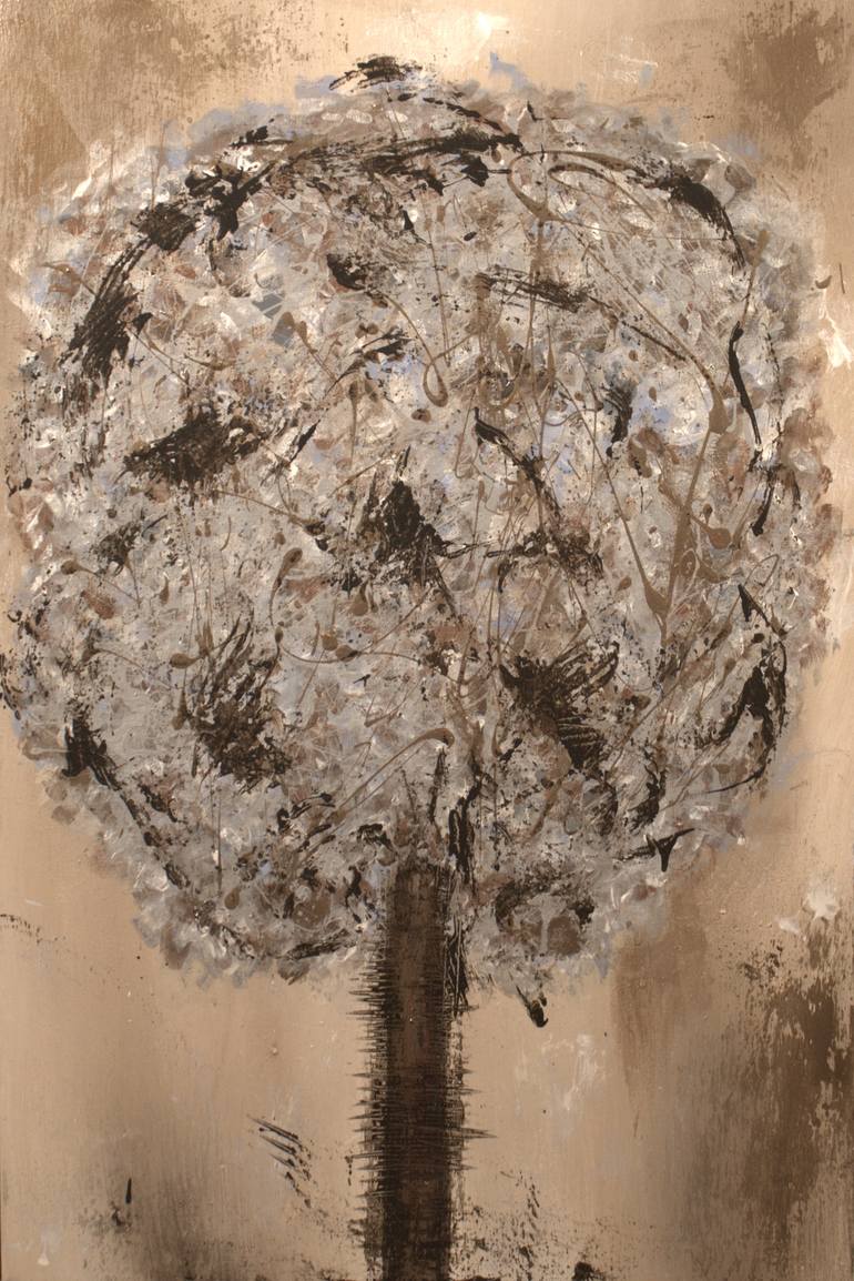 Gold Tree #2 Painting by Juliana Ferreyros | Saatchi Art