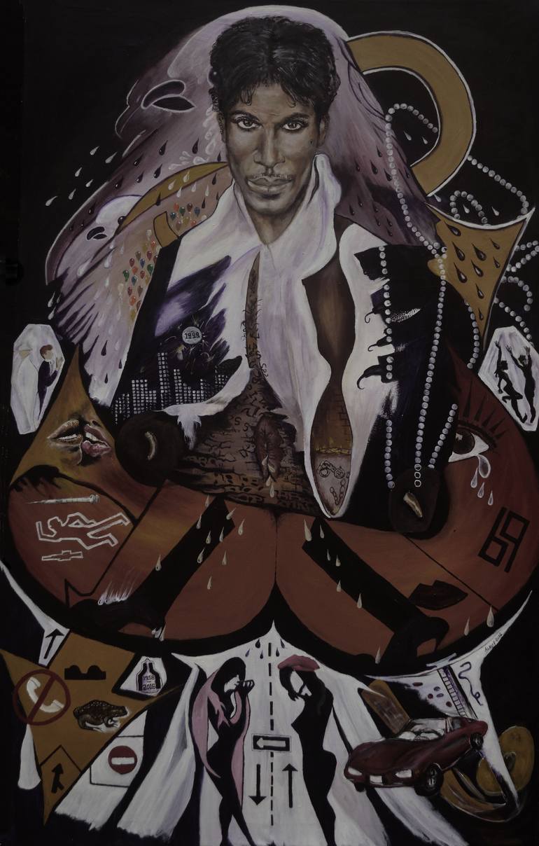 The Anthology of Prince Painting by Anthony Hurt | Saatchi Art