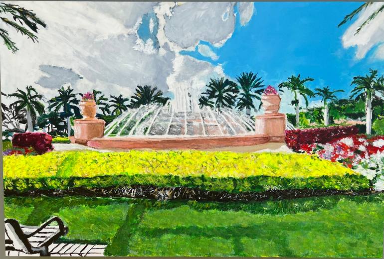 Varenna's Fountain at Fiddler's Creek Naples, FL Painting by Aubier ...