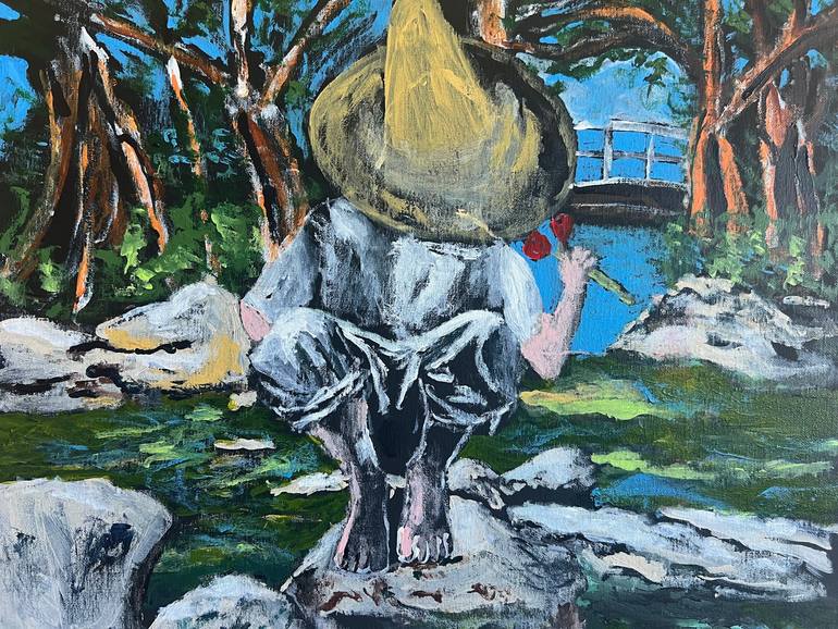 El Cipitío Moonlighting Painting by Aubier Torres | Saatchi Art