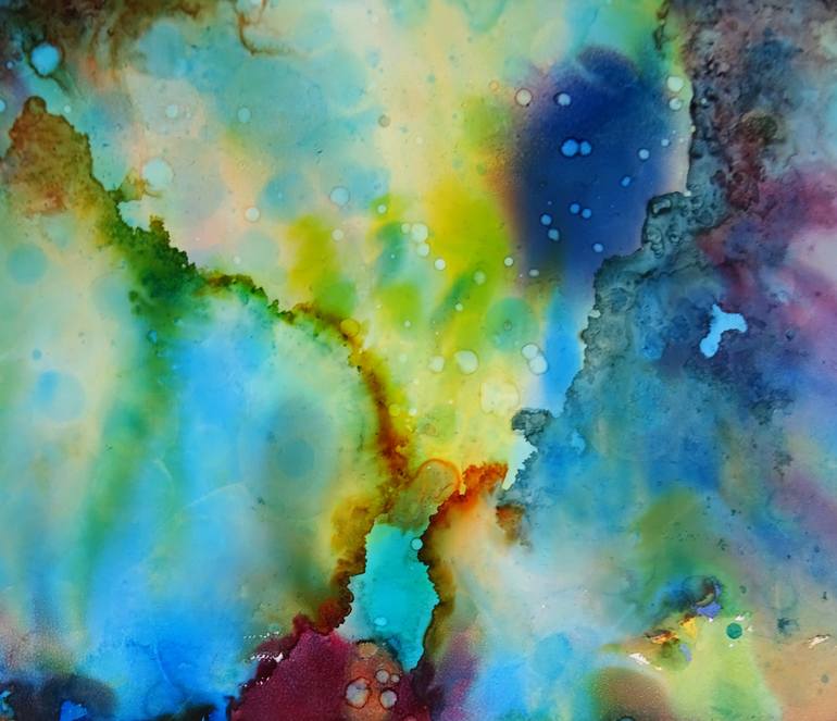 Blue Dimension Painting by Wioletta Gancarz | Saatchi Art