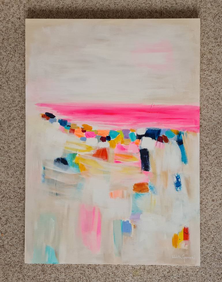 Pink Sea Painting by Wioletta Gancarz | Saatchi Art