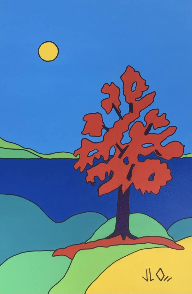 FLAME TREE Painting by June Orr | Saatchi Art
