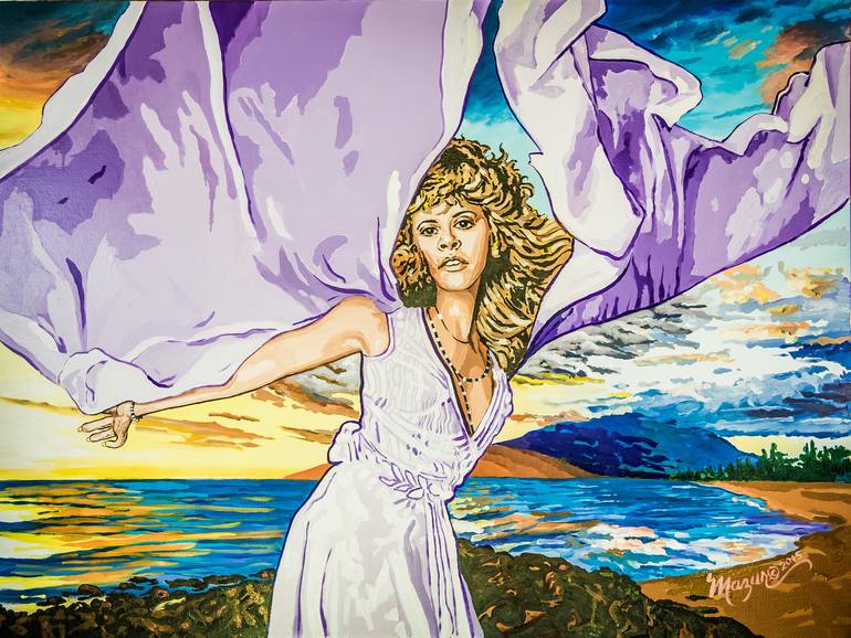 STEVIE NICKS Painting by Ruby Mazur | Saatchi Art