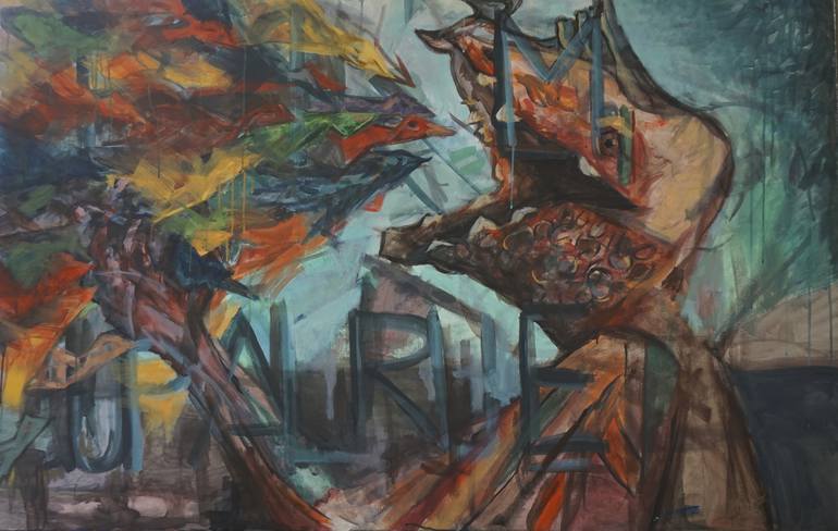 Human Dragon, part of the Dehumanisation series Painting by Rosca ...