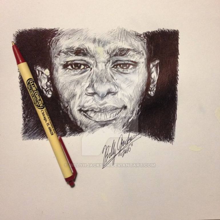 Mos Def Portrait Drawing by Billy Jackson | Saatchi Art