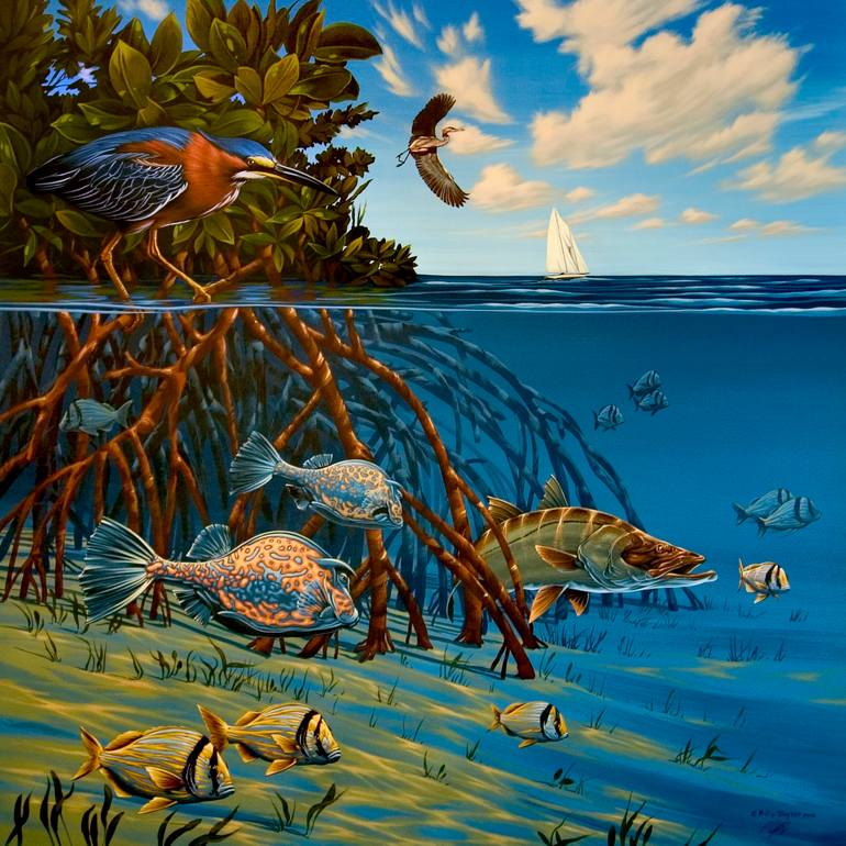 Mangroves Painting by Philip Slagter | Saatchi Art