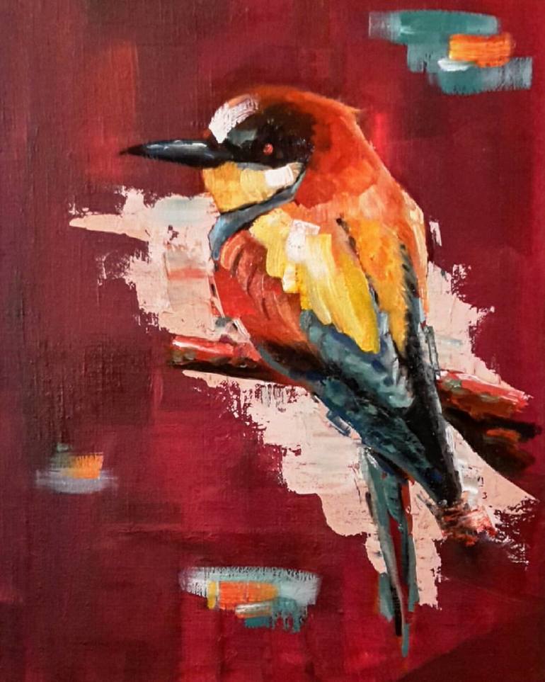 Bee-eater Painting by Stephan Andreas | Saatchi Art