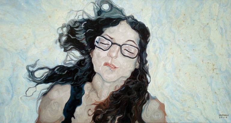 Coma de Cabecera (Header coma) Painting by Sandra Bernal C | Saatchi Art