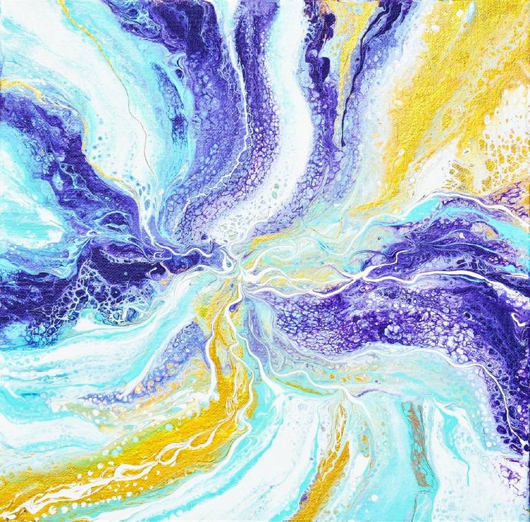Golden Neuron Painting by Carina Ehlers | Saatchi Art
