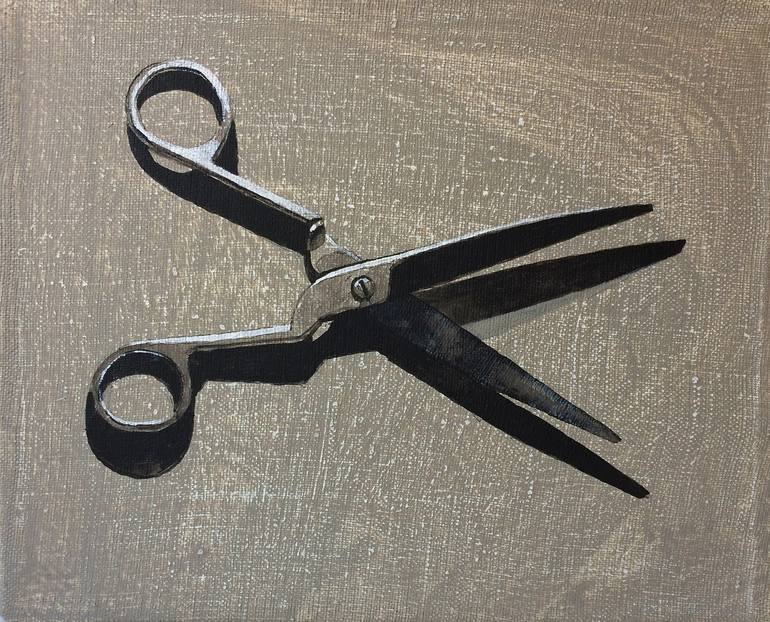 scissors Painting by Timur Utro | Saatchi Art