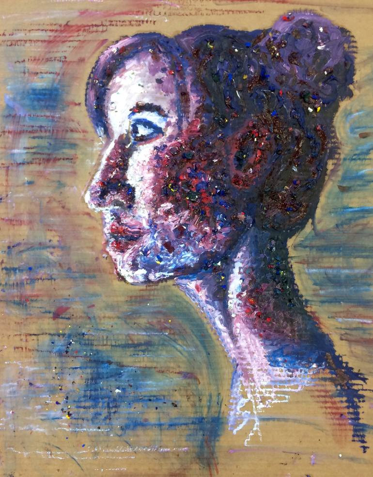 self portrait Painting by Krista Hartmann | Saatchi Art